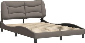 Rám postele s LED bez matrace Hvar Taupe 120x200 cm Látka 3213694