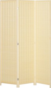 HOMCOM Interiérový dřevěný paravan 3 panely 135 x 180 cm Skladný rozdělovací separator pro obývací pokoj a ložnici, přírodní dřevo | Aosom
