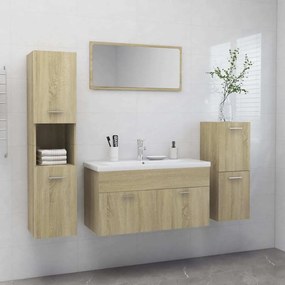 vidaXL Set koupelnového nábytku dřevotříska [3071379] Barva: dub sonoma