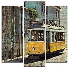 Obraz na plátně - Historická tramvaj - čtverec 3121C (75x75 cm)