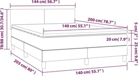 Box spring postel s matrací růžová 140x200 cm samet 3141190
