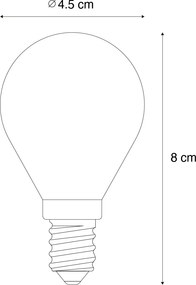 Sada 5 stmívatelných LED žárovek E14 P45 čiré sklo 3W 250 lm 2700K