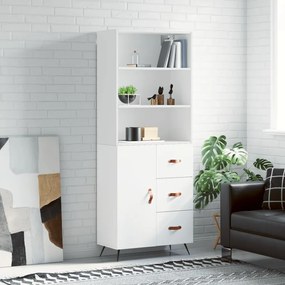 vidaXL Skříň highboard bílá 69,5 x 34 x 180 cm kompozitní dřevo