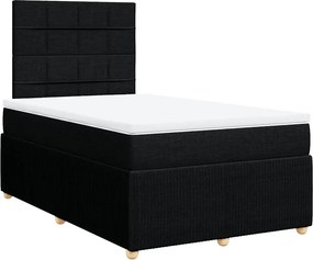Box spring postel s matrací černá 120x200 cm textil 3294325