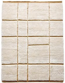 Diamond Carpets India, Ručně vázaný kusový koberec Radiant Mohair DESP P41 Mohair White, 80x150, béžová, ložnice