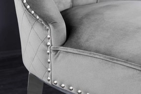 Designová barová židle Queen Lví hlava šedá