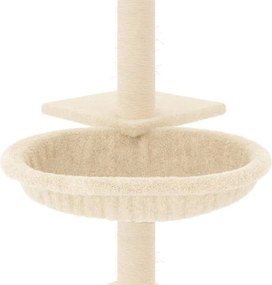 Škrabadlo pro kočky se sisalovými sloupky krémové 72 cm 171768