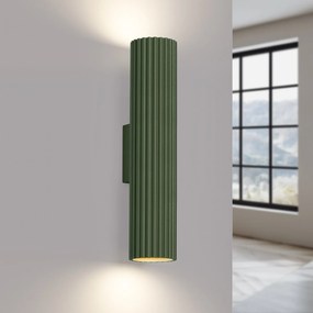 Sollux Lighting Nástěnné svítidlo KARBON 30 olivově zelené