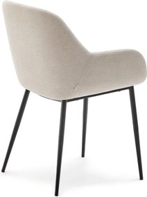 Krémové čalouněné jídelní křeslo Konna – Kave Home