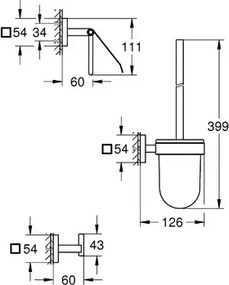 Grohe QuickFix Start Cube - Set doplňků pro toaletu 3 v 1 chrom