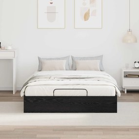 Ottoman postel Černý Dub 193 x 140 x 25 cm Dřevěný materiál 3409270