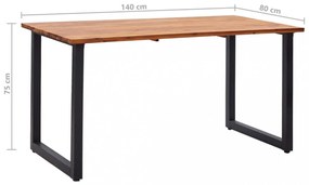 Zahradní stůl hnědá / černá Dekorhome 140x80x75 cm