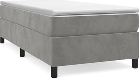 Rám postele s boxspringem světle šedá 80 x 200 cm samet 3121084