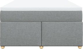 Box spring postel s matrací světle šedá 160 x 200 cm textil 3285387