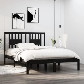 vidaXL Rám postele masivní borovice 120 x 200 cm [3104059] Barva: Černá