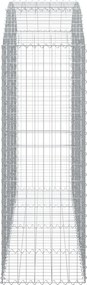 Klenutý gabionový koš 200 x 50 x 140/160 cm pozinkované železo 153477