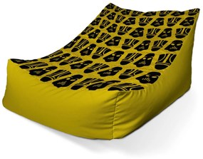 Sablio Sedací vak Lounge Star Wars Stormtroopeři Pattern na žluté - 120 x 100 x 80 cm