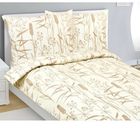 Bellatex Flanelové povlečení Rákos, 140 x 220 cm, 70 x 90 cm
