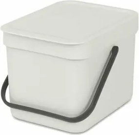 Brabantia Sort  Go Odpadkový koš 6 L světle šedý / s rukojetí / plast