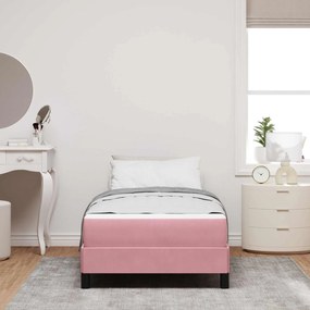 Postel s boxspringem s matrací Růžová 80 x 200 cm textil 3398658