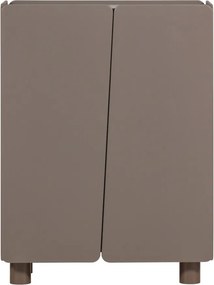 Hnědá skříňka z borovicového dřeva 100x135x45 cm Root – WOOOD