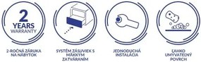 Cersanit Tirso, závěsná skříňka pod umyvadlo 594x447x572 mm, zelená matná, S1015-015