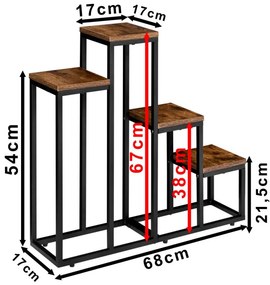 Stojan na květiny PALLEN černý