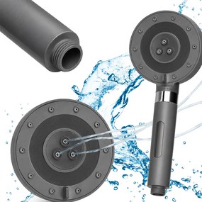 Verk Group Sprchová hlava s 5 režimy průtoku a filtrem proti vápnatému oustou, šedá