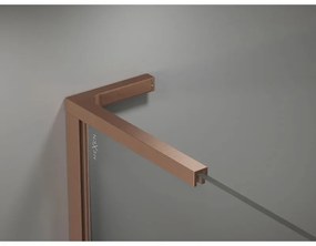 Mexen, Mexen Kioto-X L sprchová stěna 120 x 200 cm, průhledná 10 mm, broušená měď - 800-120-107-65-00-X