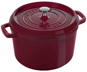 Staub Cocotte hrnec vysoký kulatý 24 cm/4,8 l bordeaux, 125024808