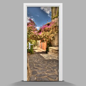 Wallmuralia Nálepka na dveře Řecké městečko 75x205
