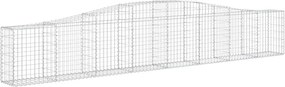 Klenuté gabionové koše 3 ks 400x30x60/80 cm pozinkované železo 3145801