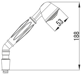 Aqualine - Ruční sprcha VICTORIA mosaz/lesklý chrom