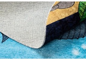 Dywany Luszczow Dětský kusový koberec JUNIOR 51594.801 pratelný  kulatý ryby, oceán pro děti protiskluz, modrý Rozměr koberce: 100 cm KRUH