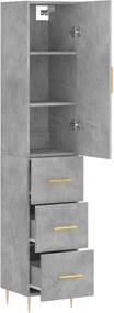 Skříň highboard betonově šedá 34,5x34x180 cm kompozitní dřevo 3198845