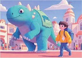 EDUCA Puzzle Přátelští dinosauři 4v1 / 20  40  60  80 dílků / od 4 let