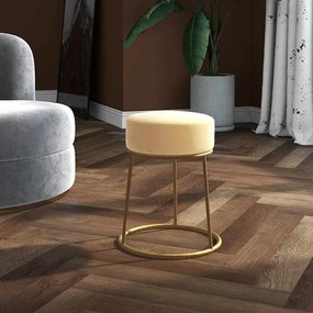 Kulatá stolička meruňková samet 340257