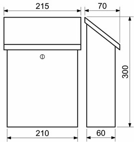 RIchter Poštovní ocelová schránka Vigo, stříbrná