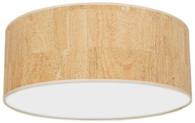 Stropní svítidlo Cork Round, 1x korkové stínítko, (bílé plexisklo), (fi 50cm)