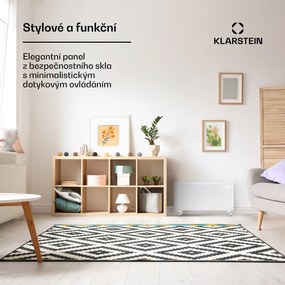 Klarstein Bornholm, konvektor, 2000 W, LED displej, 2 stupně ohřevu, bílý