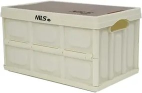 NILS Camp NCB4007 / Skládací přepravka s dřevěným víkem 2v1 / 9L