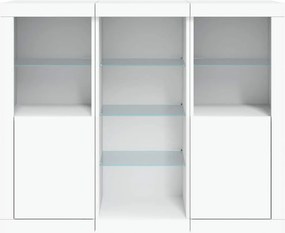 Příborníky s LED osvětlením 3 ks bílé kompozitní dřevo 3209121