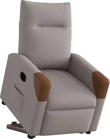 Elektrické zvedací polohovací křeslo taupe textil 3324027