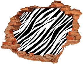 Wallmuralia Samolepící díra zeď 3D Zebra pozadí 90x70 cm