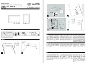 Starlight senzor black zrcadlo na chodbu do předsíně nástěnné do koupelny 411-897