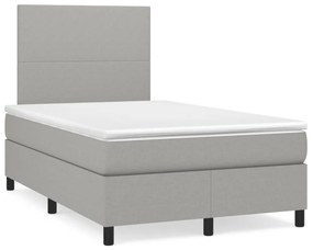 Box spring postel s matrací světle šedá 120x190 cm textil 3269867