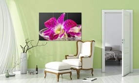 Malvis ® Vícedílný obraz - Fialová orchidej Velikost: 90x60 cm