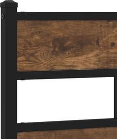 Kovový rám postele bez matrace kouřový dub 193 x 203 cm 3308468