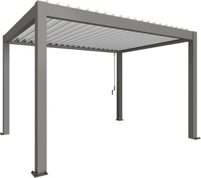 Biohort Pergola 4 x 3 křemenově šedá/bílá 404,5 x 312 cm