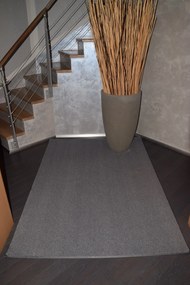 Lano, Kusový koberec Supersoft s bordurou 850 tm. šedý, 60x100, šedá, ložnice